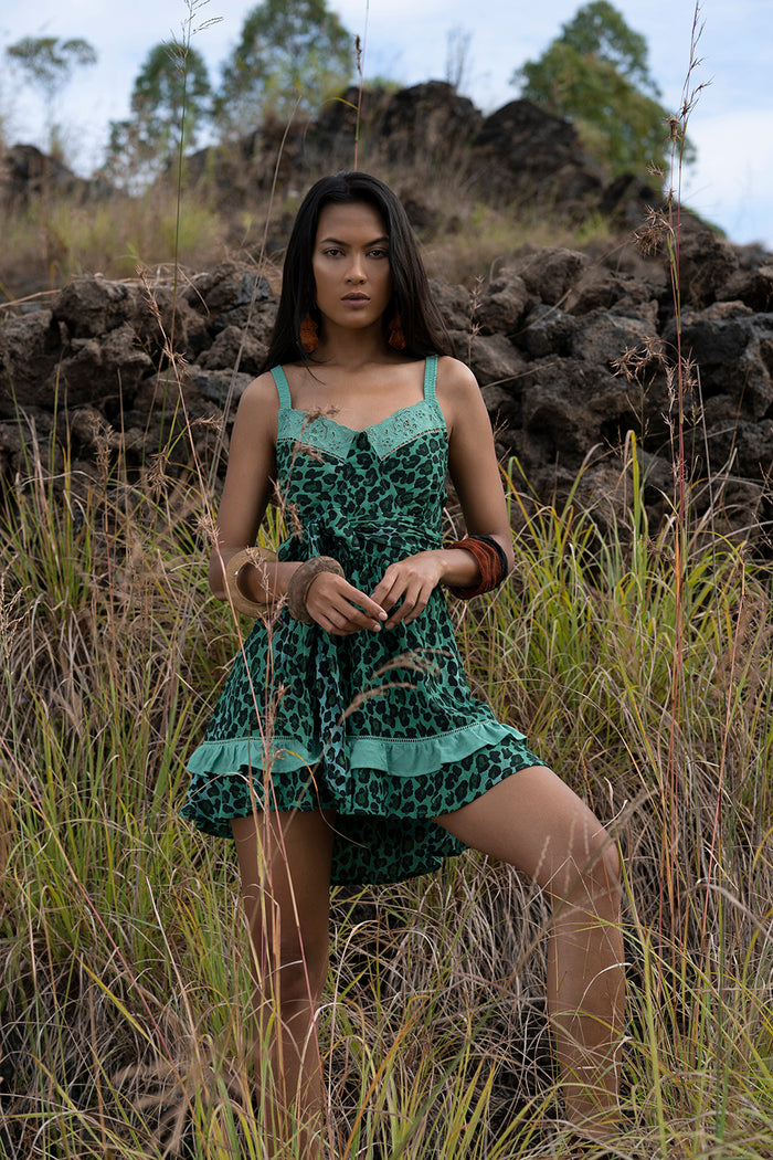 Tabitha Mini Dress - Emerald - Wild Heart by Tulle and Batiste